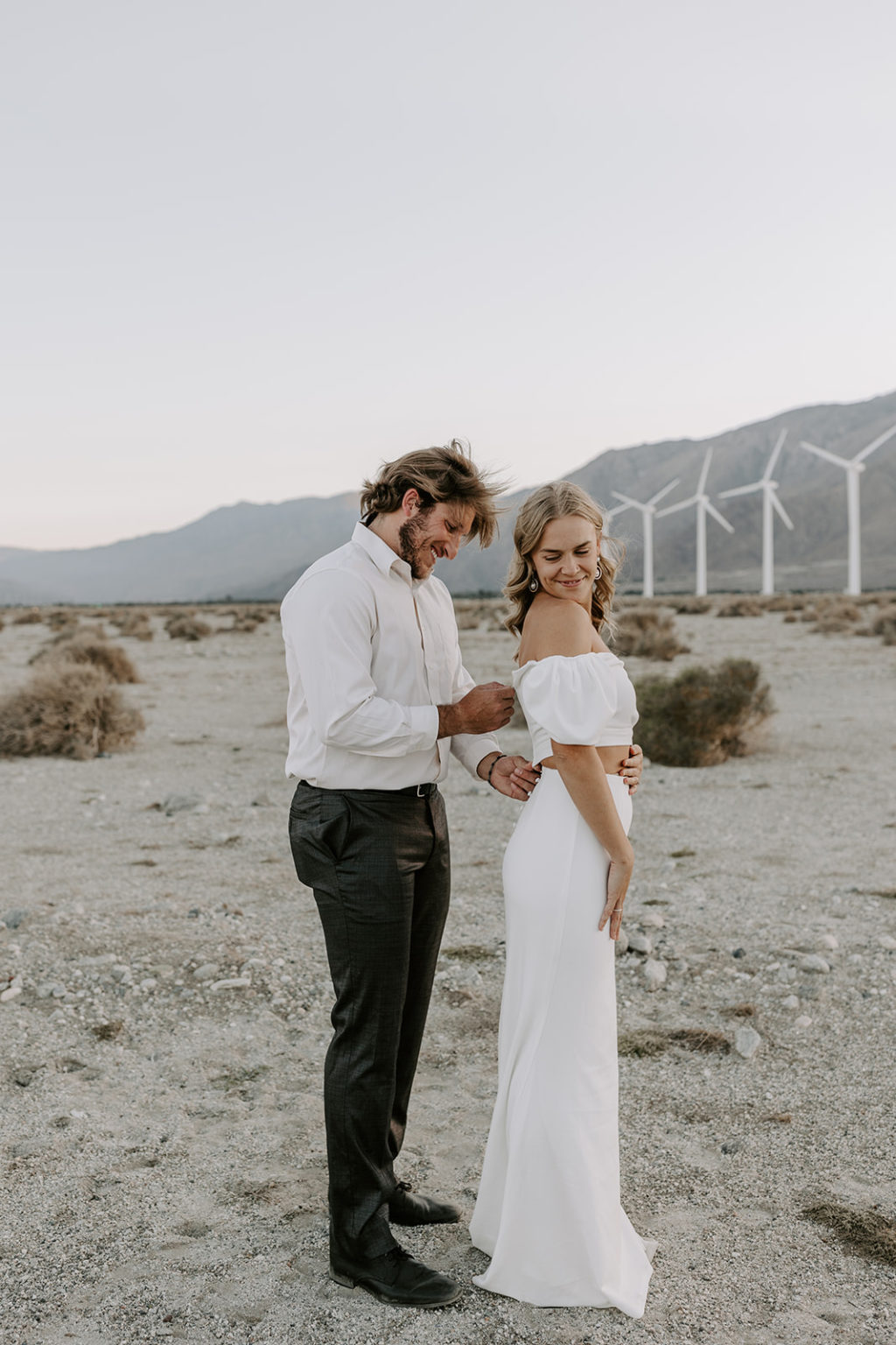 Palm Springs California Elopement Palm Springs Windmill Elopement ...