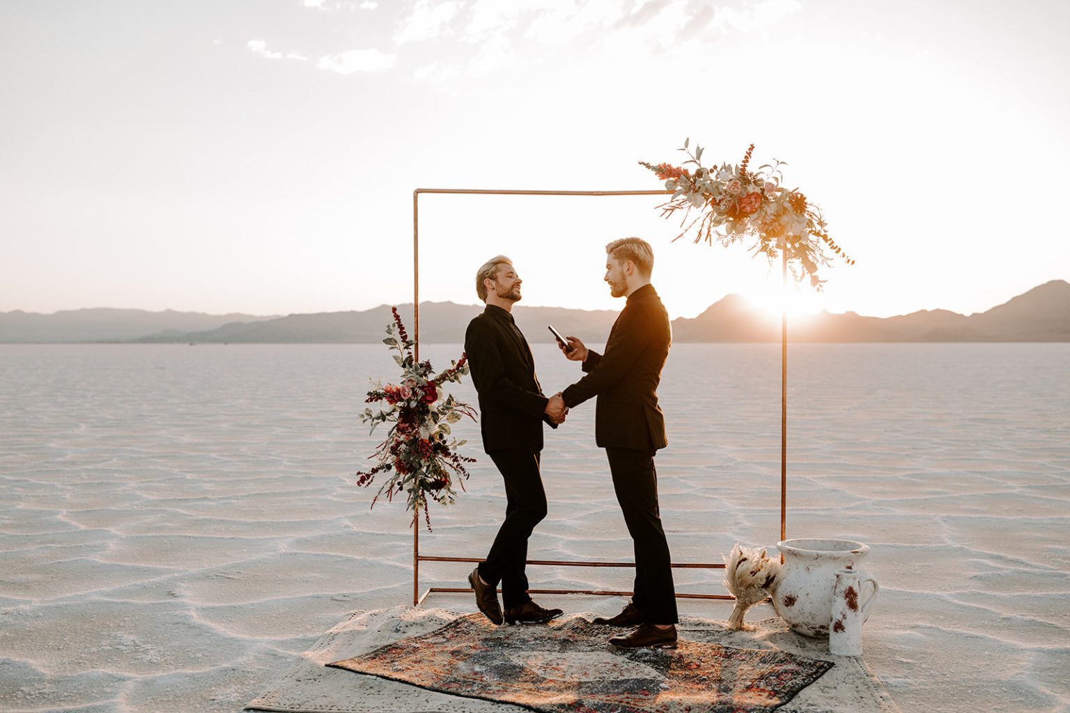LGBTQ Bonneville Salt Flats Elopement - Samantha Burke Photography
